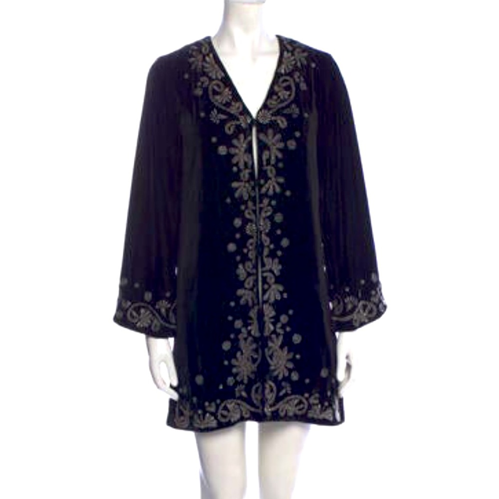 Alice + Olivia Velvet Evening Kimono Duster - Gem